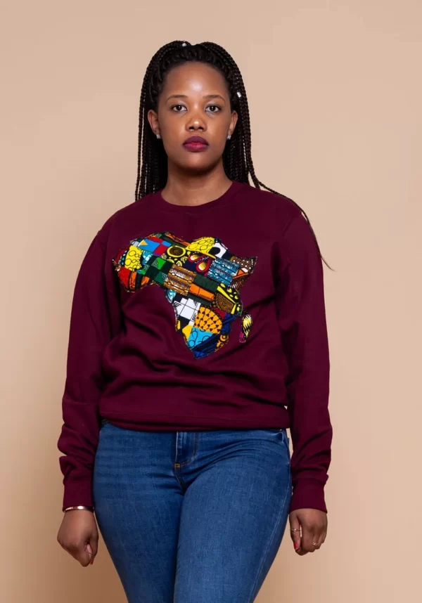 African Map Sweatshirt - I Wear African Marketplace